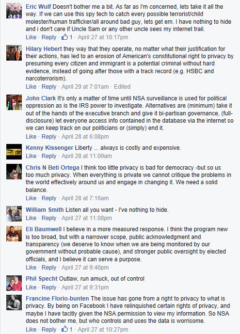 What People Told Us about the NSA Surveillance Controversy | Brookings