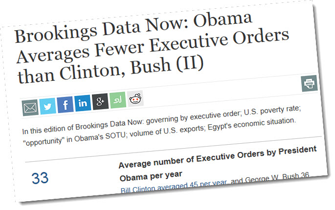 Brookings Data Now: Obama Averages Fewer Executive Orders than Clinton ...