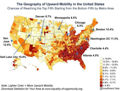 These maps from Raj Chetty show that where children grow up has a major ...