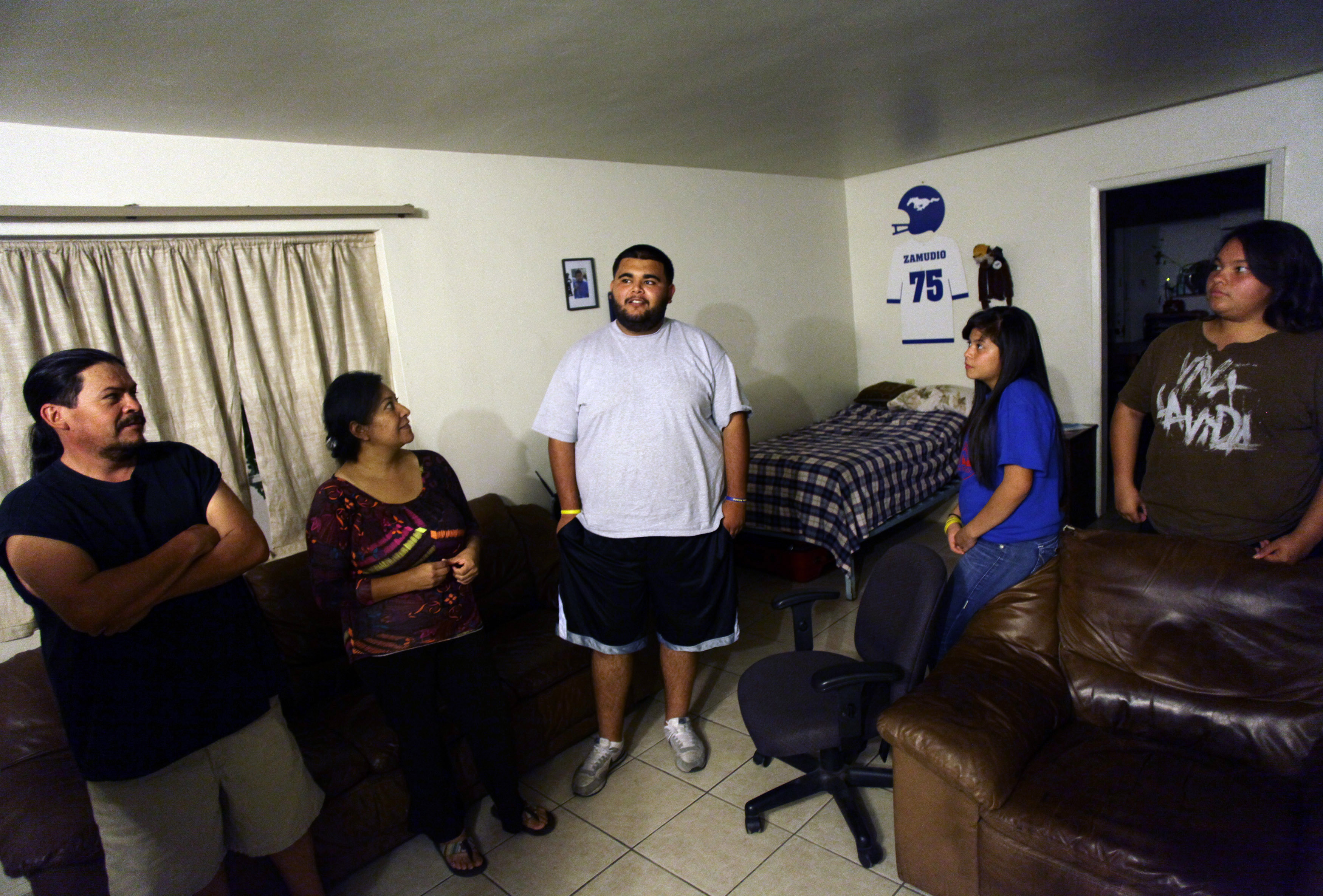 Poor Hispanic Family