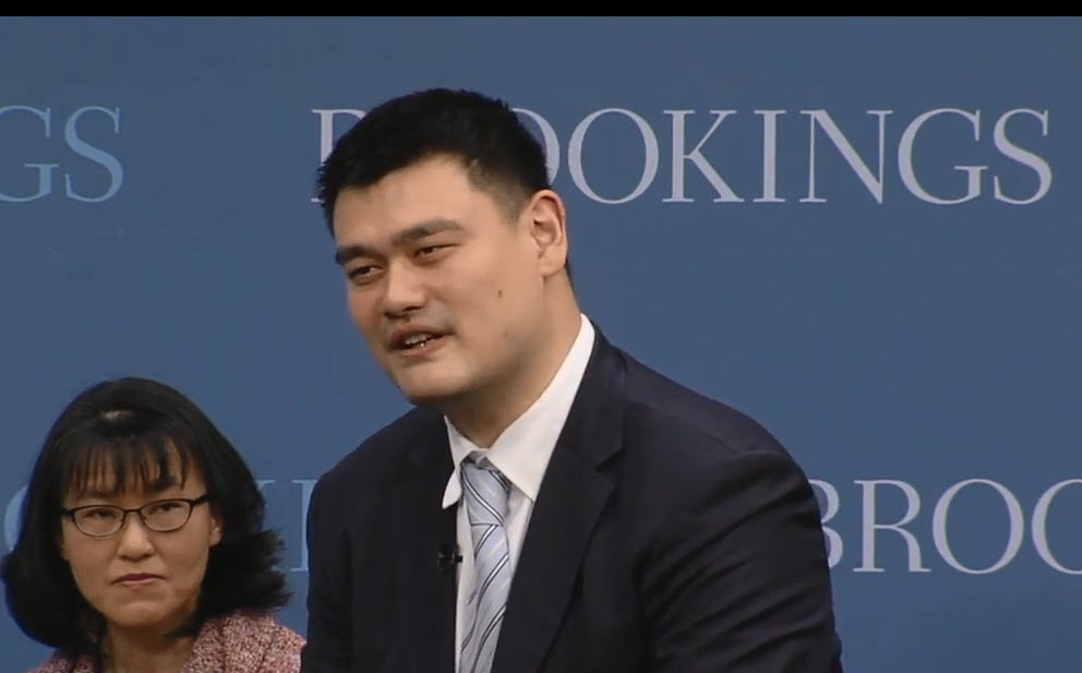 Yao Ming at Brookings - Basketball Links so Many People in the U.S. and ...