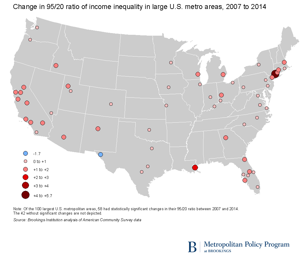 City and metropolitan inequality on the rise, driven by declining ...