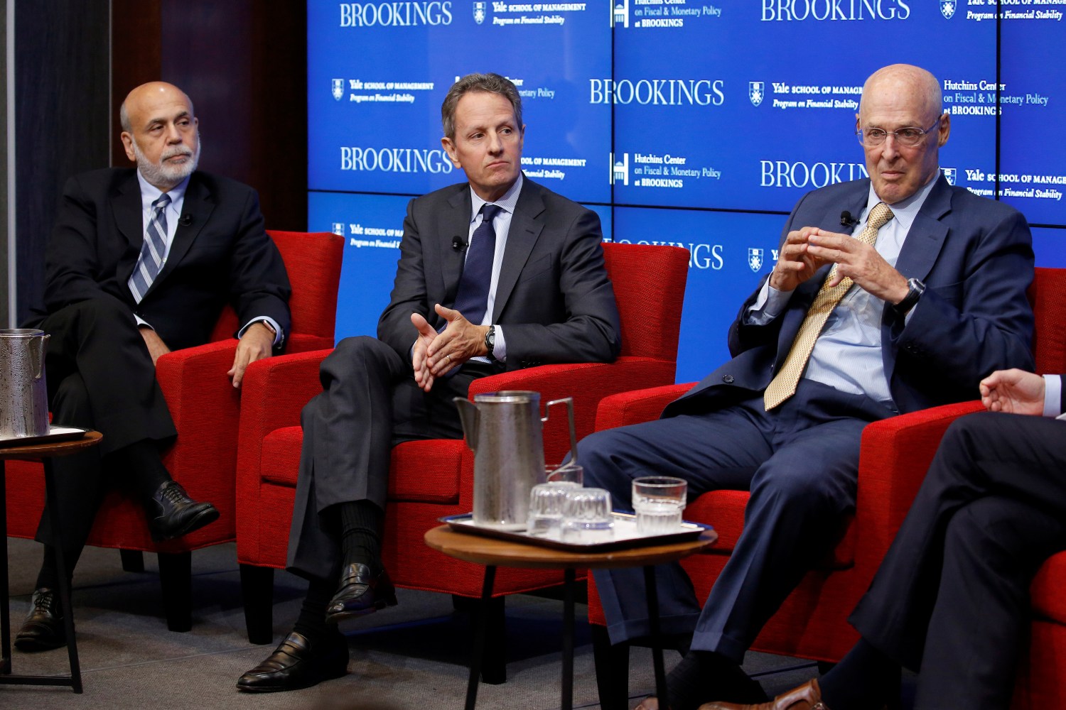 Ten years after the financial crisis: Reflections by Bernanke, Geithner ...