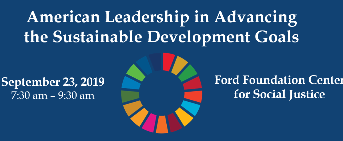 American Leadership in Advancing the Sustainable Development Goals