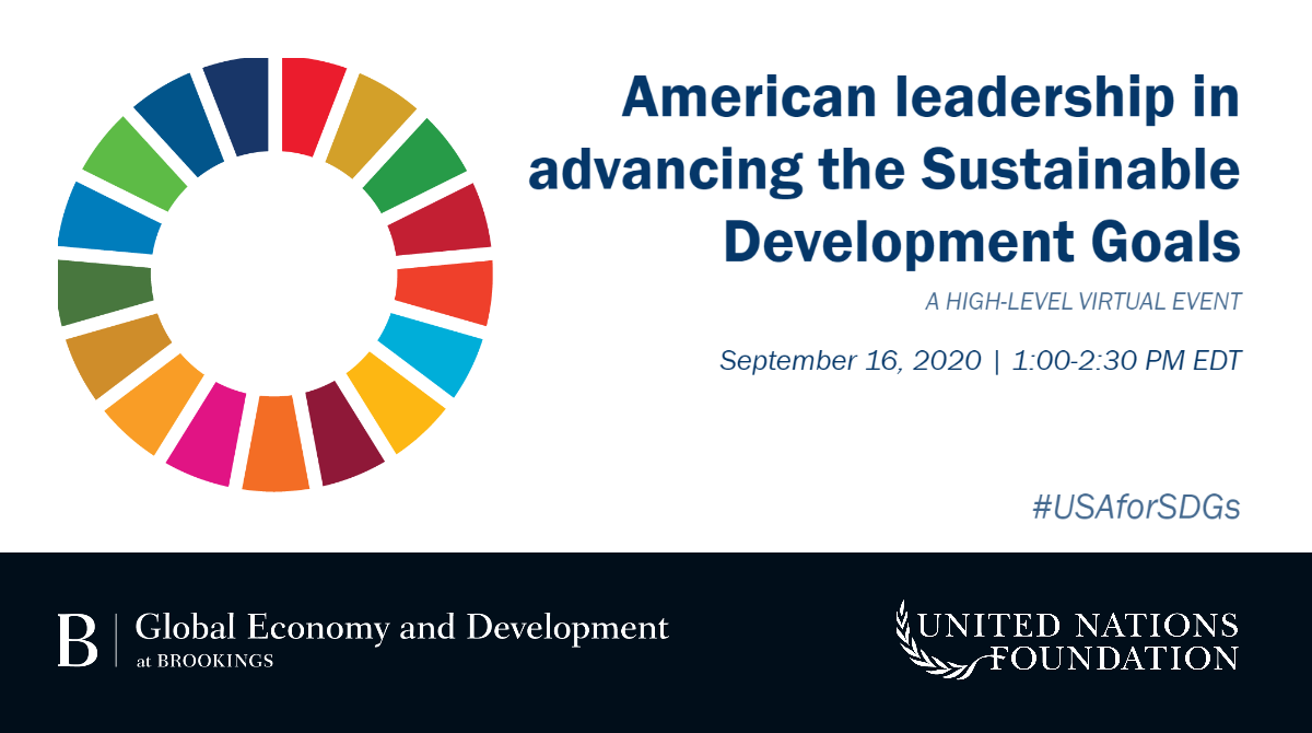 American leadership in advancing the sustainable development goals ...
