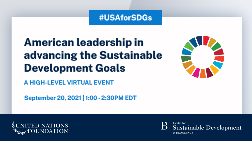 American leadership in advancing the sustainable development goals ...